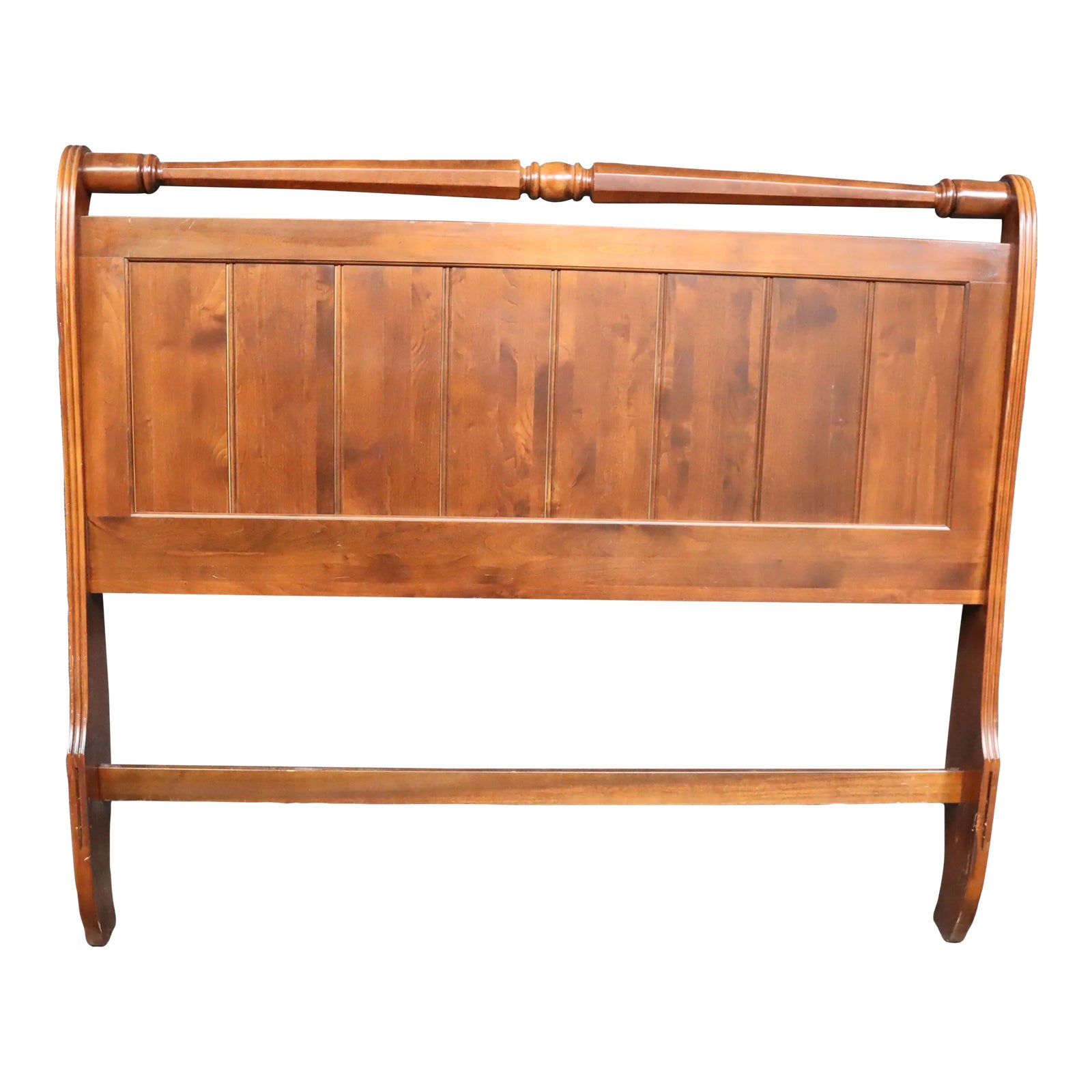 Cherry Paneled Queen Headboard | Chairish