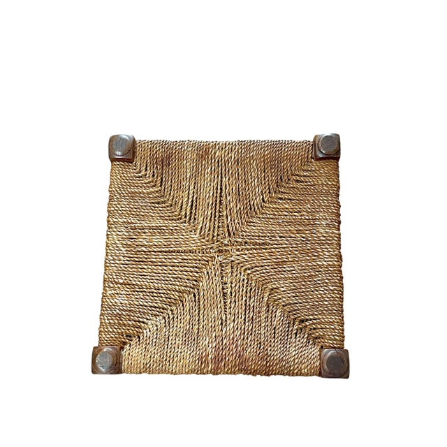 Early 20th Century Antique English Oak Rope Stool | Chairish