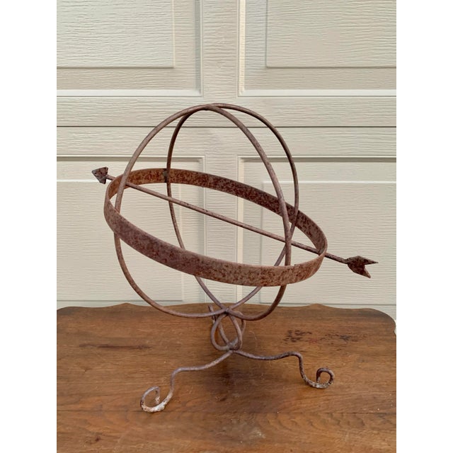 Vintage Iron Garden Armillary Sundial | Chairish
