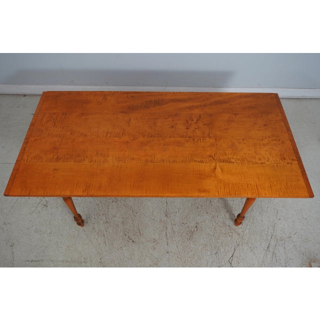 Tiger Maple Bench Made Dining Room Table | Chairish