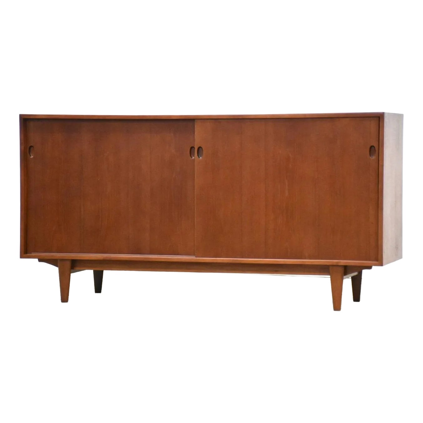 1960s Refinished Ib Kofod Larsen Teak Credenza | Chairish