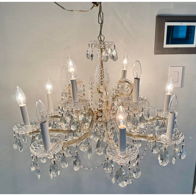 Traditional Maria Theresia Style Crystal Chandelier - 12 Lights | Chairish
