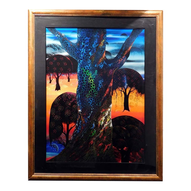 Eyvind Earle "Fire Magic"Commemorative Serigraph Custom Frame Tree ...