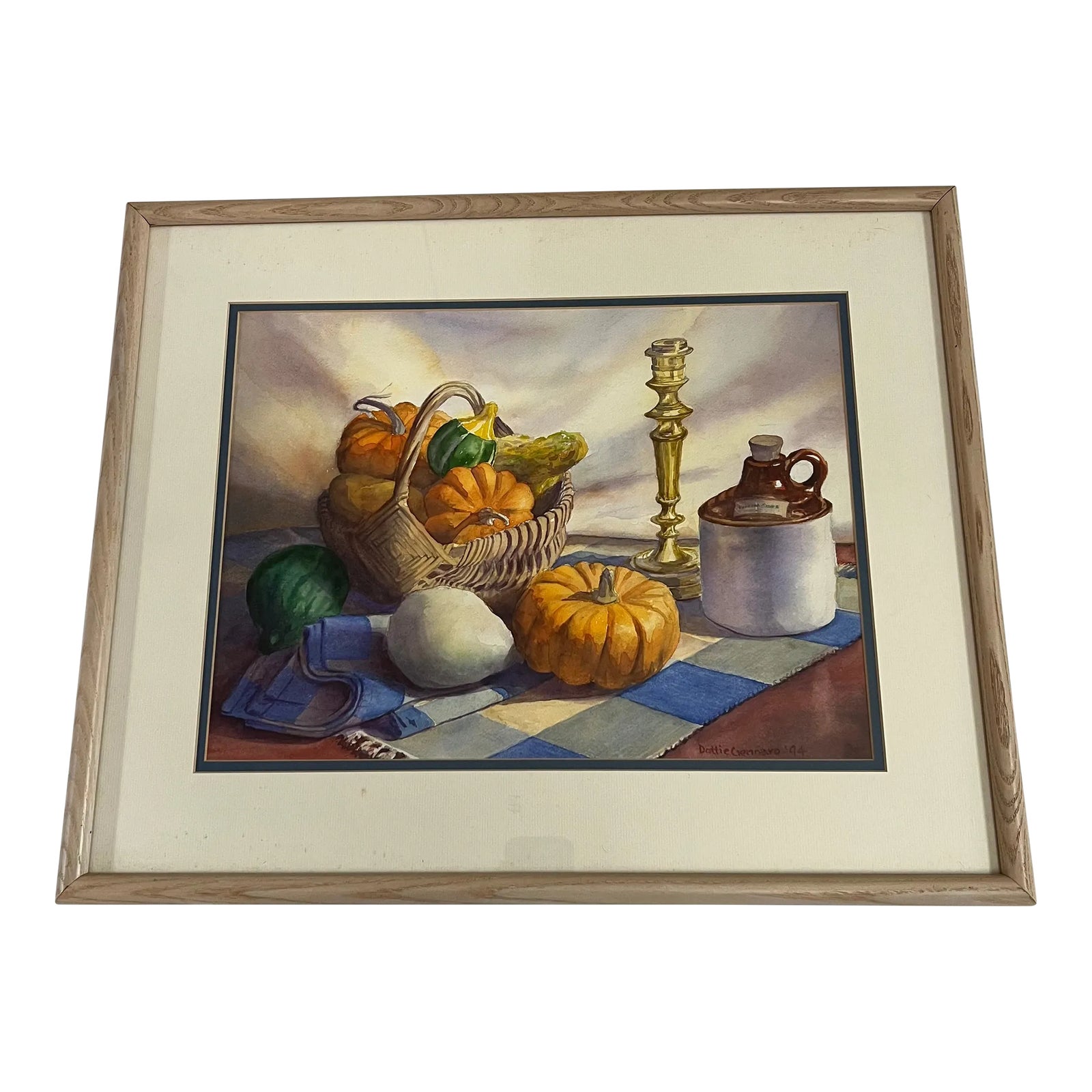 Fall Still Life Watercolor Painting | Chairish