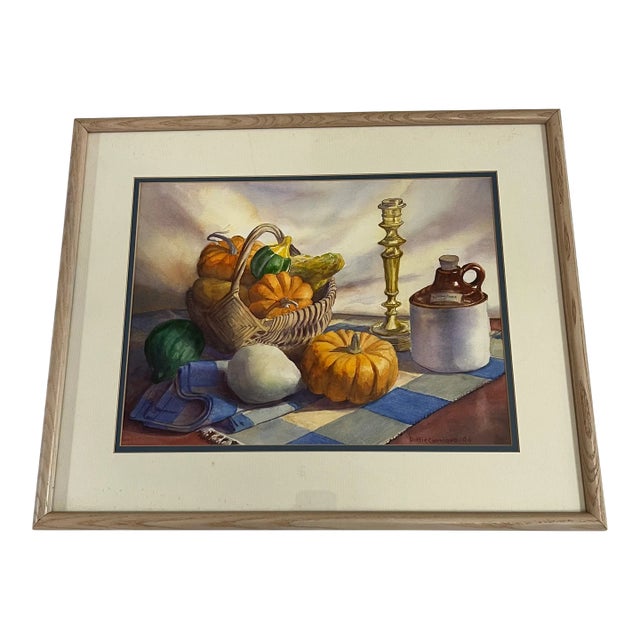 Fall Still Life Watercolor Painting | Chairish