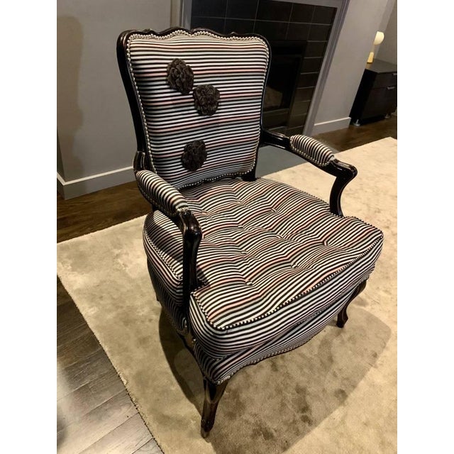 Roche Bobois Les Provenciales Striped Bergere Ivana Armchair by Jean ...