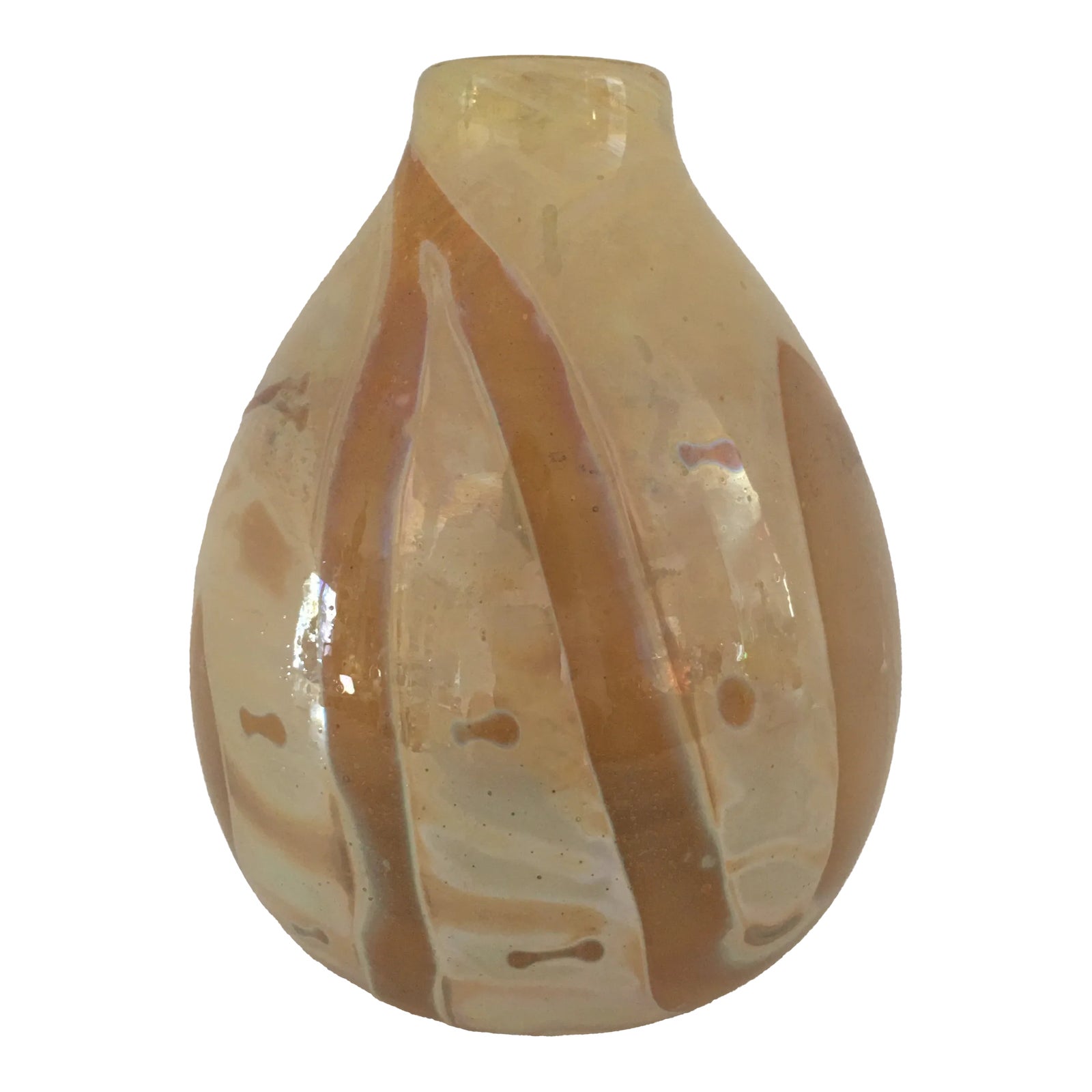 Vintage Christopher Ries Hand Blown Vase 1976 | Chairish