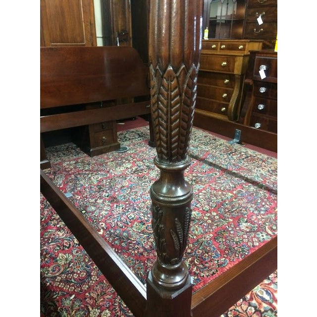 Queen Size Poster Bed, Four Poster Bed, Traditional Rice Carved Poster ...