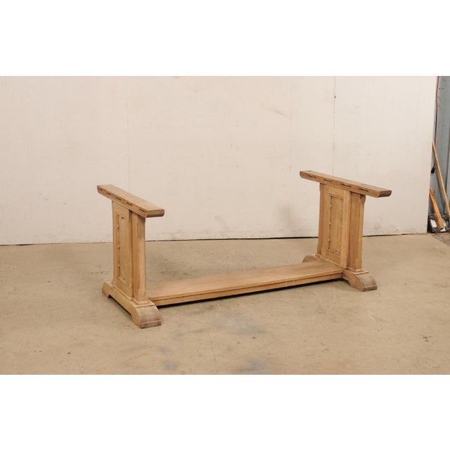 Antique French Trestle Leg Table | Chairish
