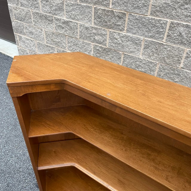 1980s Ethan Allen Heirloom Maple Custome Room Plan Corner Bookcase ...