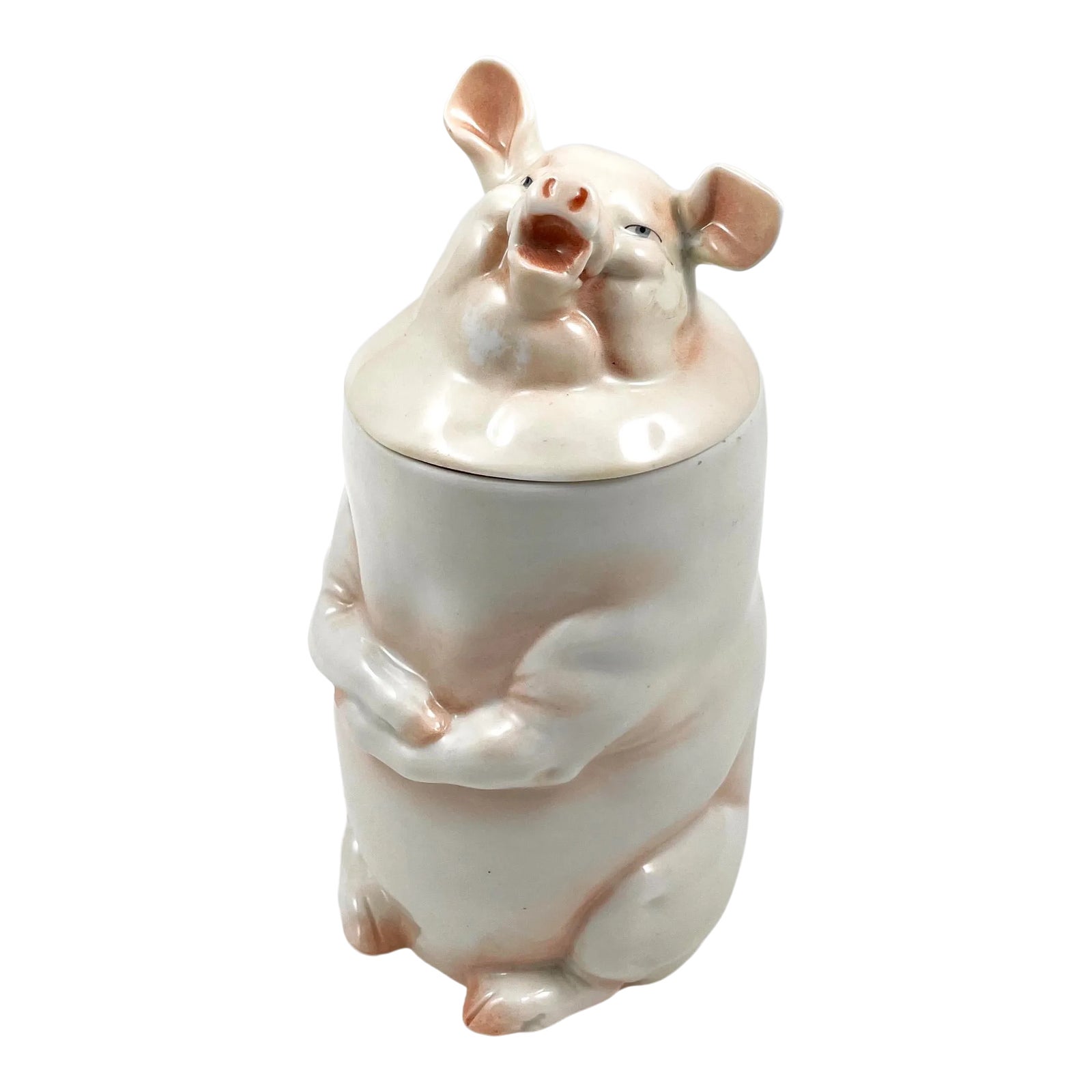 Antique German Porcelain "Singing Pig" Humidor by Schierholz & Sohn ...