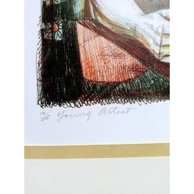 Vintage Irving Amen Modern Portrait Colored Linotype "Young Artist ...