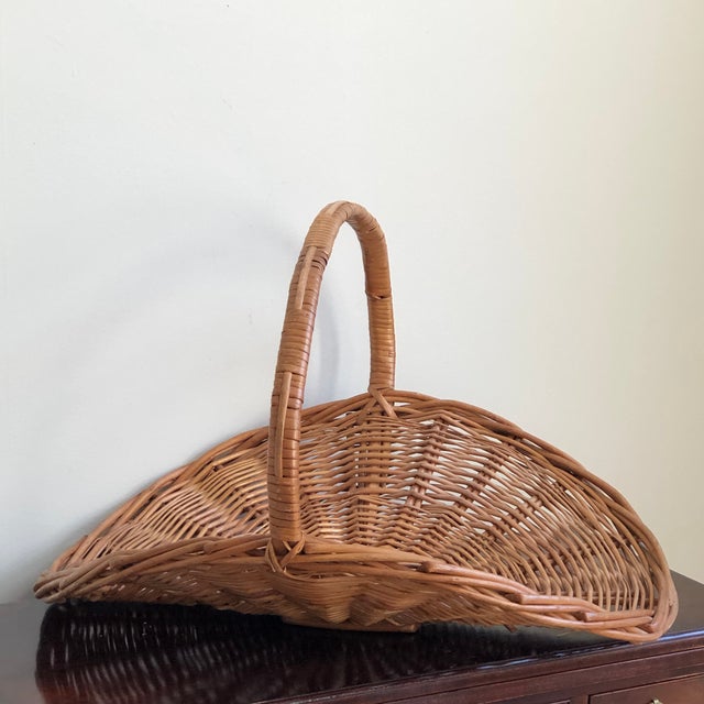 Extra Large Mid-20th Century French Style Flower Gathering Basket ...