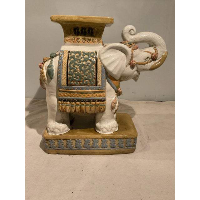 1960s Ceramic Elephant Table | Chairish