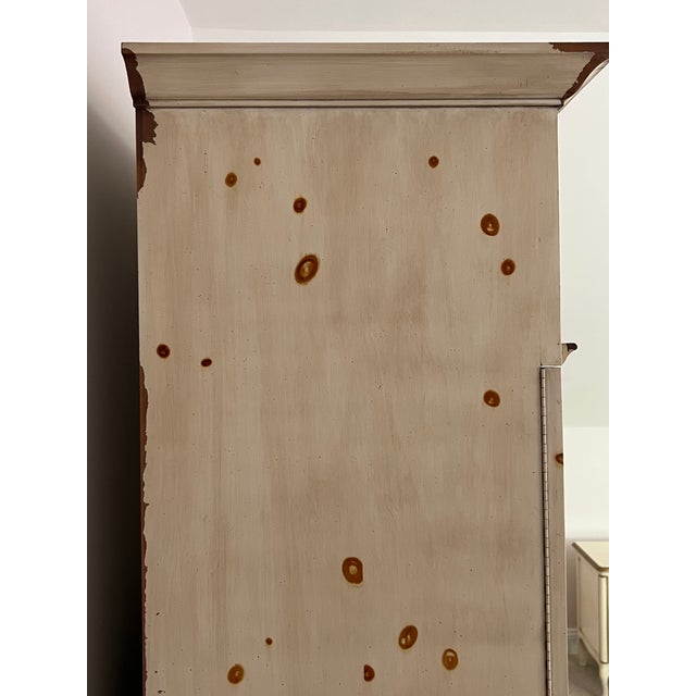 Romweber Distressed Armoire in Cream French Country | Chairish