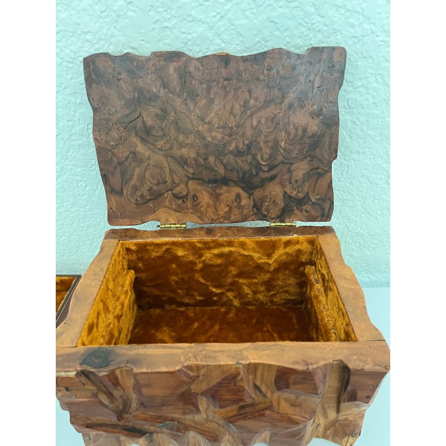 Brutalist Wood Box Handmade 1970s | Chairish