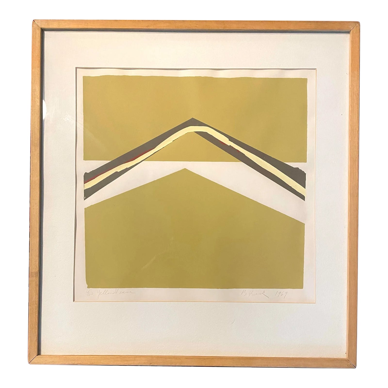 Mid Century Modern Woodblock Print by Barbara Beck | Chairish