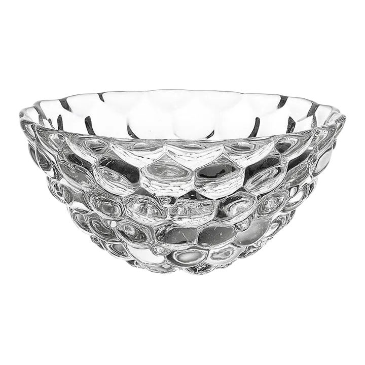 Orrefors Crystal Bowl 9” in Raspberry Pattern | Chairish