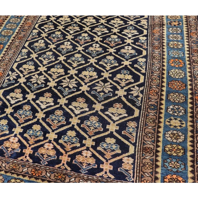 Persian Antique Malayer Rug With Layered Motifs and Geometric Design ...