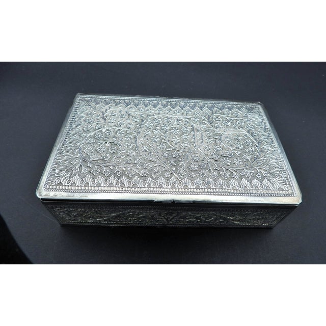 Antique Aestetic Style Floral Sterling Silver & Gilt Box | Chairish