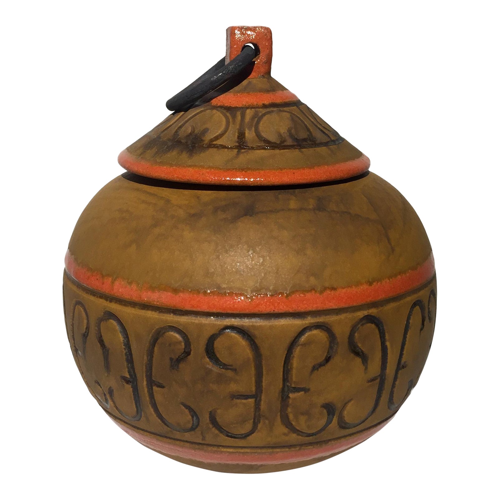 Italian Terracotta Pot With Lid | Chairish