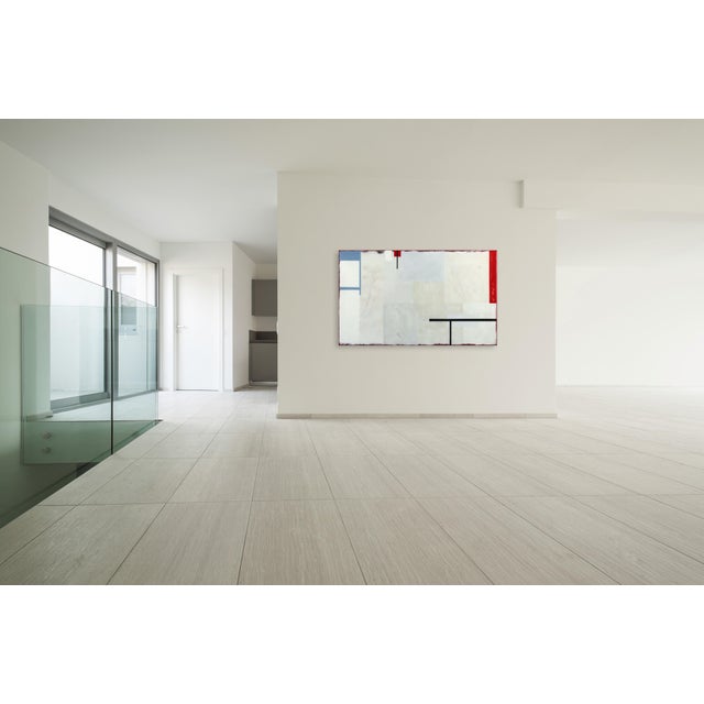 Large Horizontal Original Geometric Abstract Painting ''A Bigger Day at ...