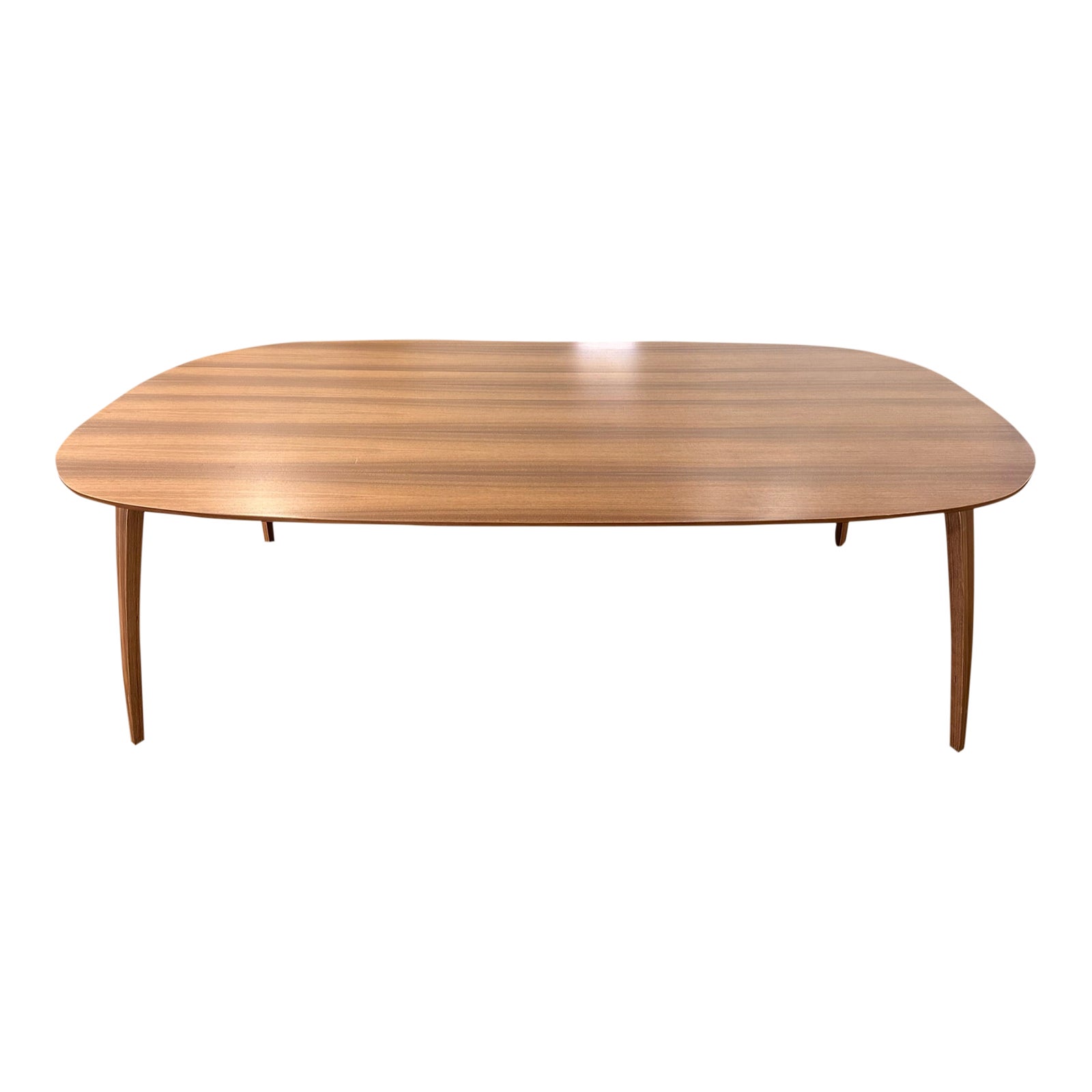 Gubi Elliptical Table in American Walnut | Chairish