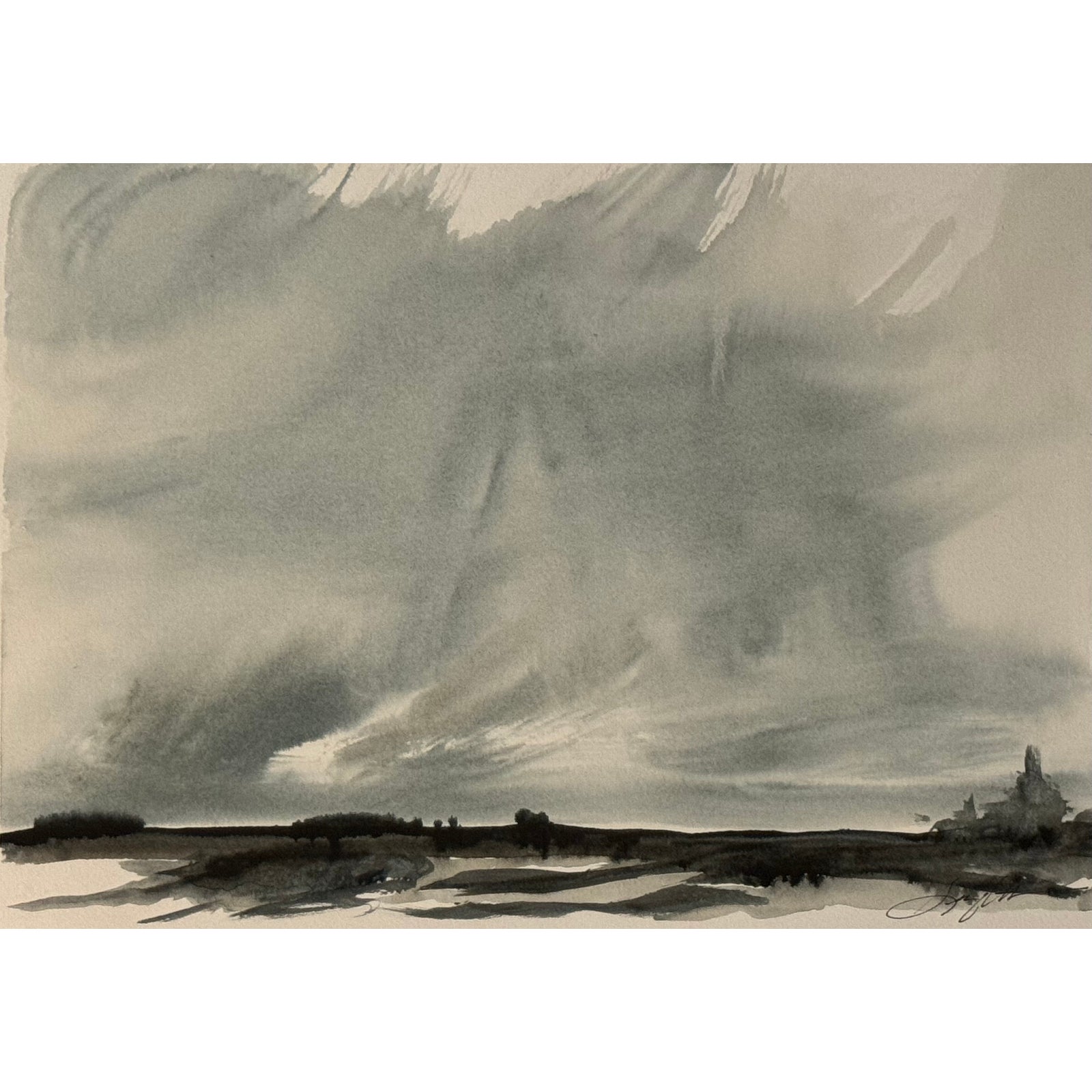 "Monuments in the Distance" Watercolor Painting by Georgia Christensen ...