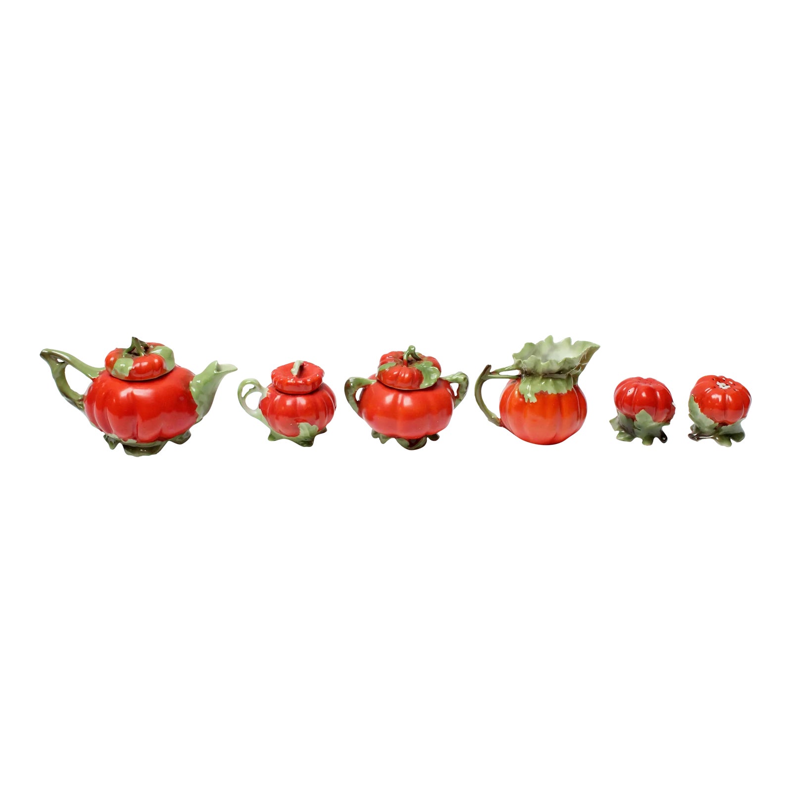 Six-Piece Royal Bayreuth Bavarian Porcelain Figural "Tomato" Tea Set ...