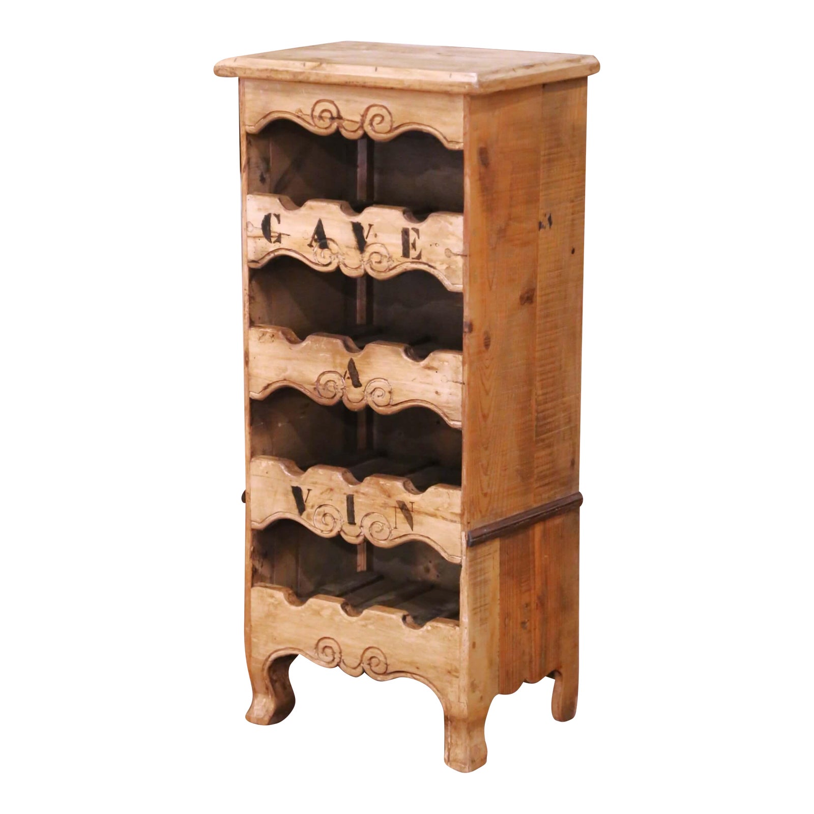 Vintage French Louis XV Style Twelve-Bottle Wine Cabinet "Cave À Vin ...