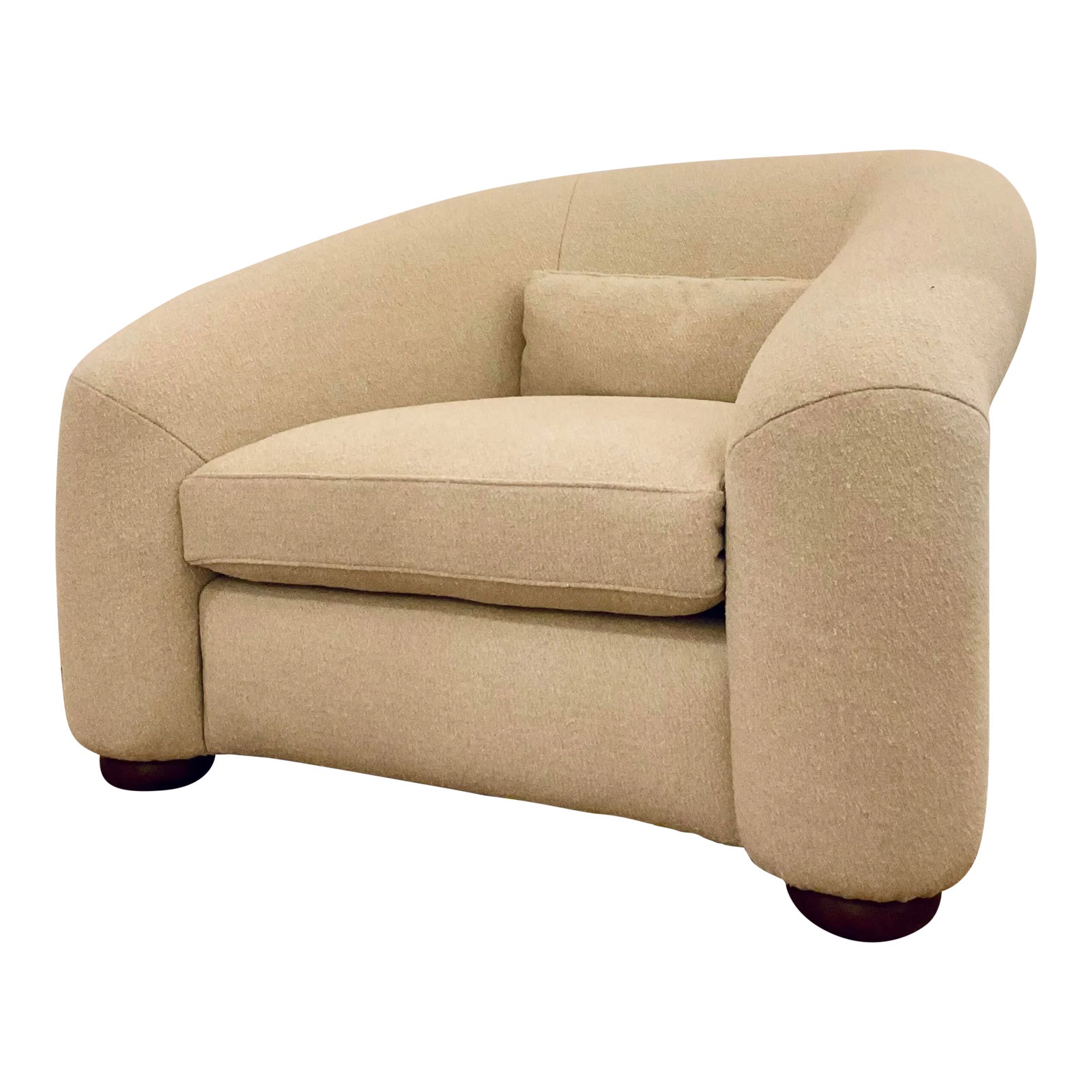 Modern Cream Club Chair | Chairish