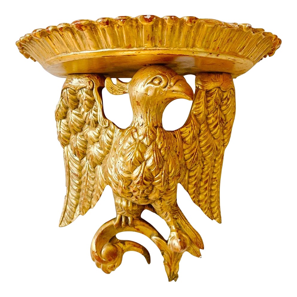Rococo Ho Ho Bird Giltwood Wall Shelf | Chairish