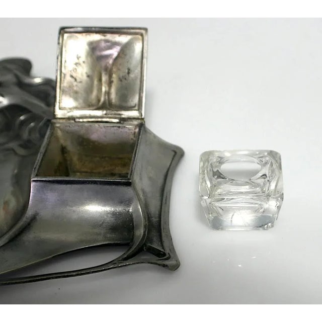Antique Art Nouveau Lady in Repose Inkwell, Wurttembergische ...