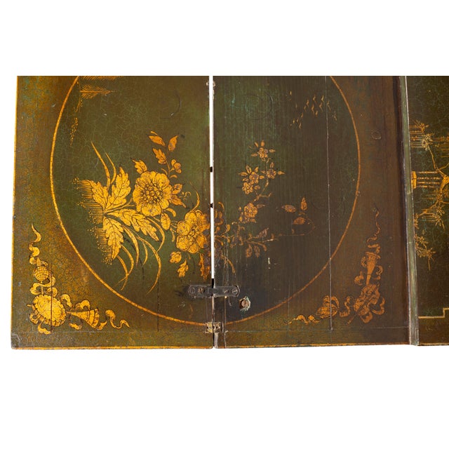 George III Green Japanned Table | Chairish