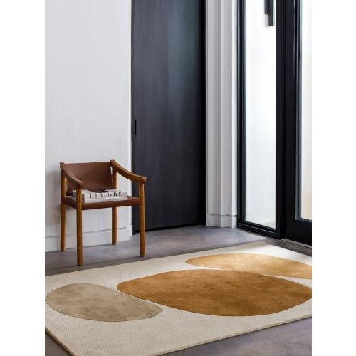 Rossi Hand Tufted Modern Abstract Earth Tone Wool Rug | Chairish