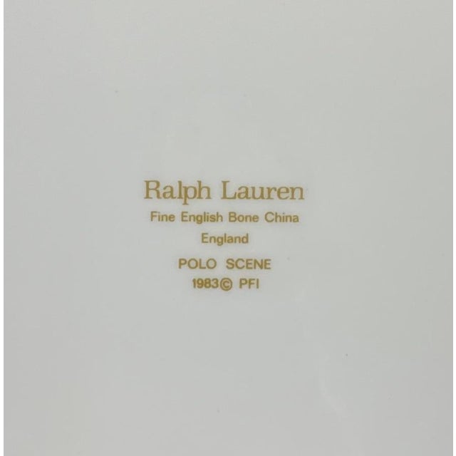 Vintage Ralph Lauren “Polo Scene” Bone China Dinner Plates- Set of 8 ...