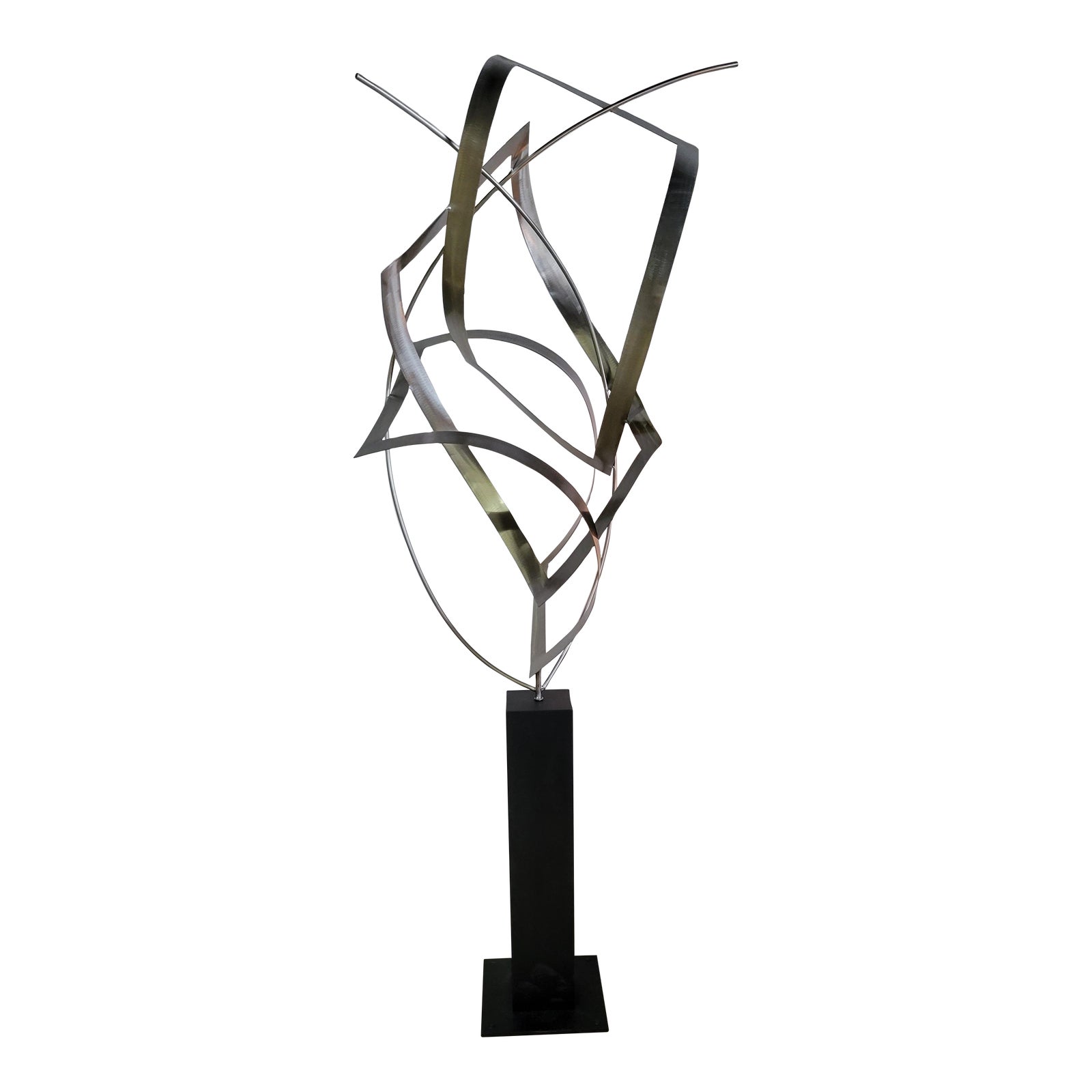 SIgned Curtis Jere Abstract Metal Sculpture-2006 | Chairish