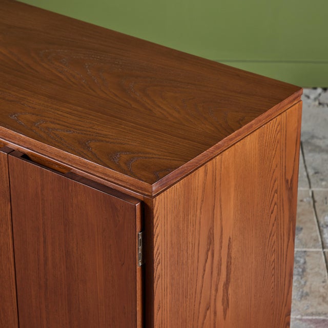 Solid Oak Credenza | Chairish