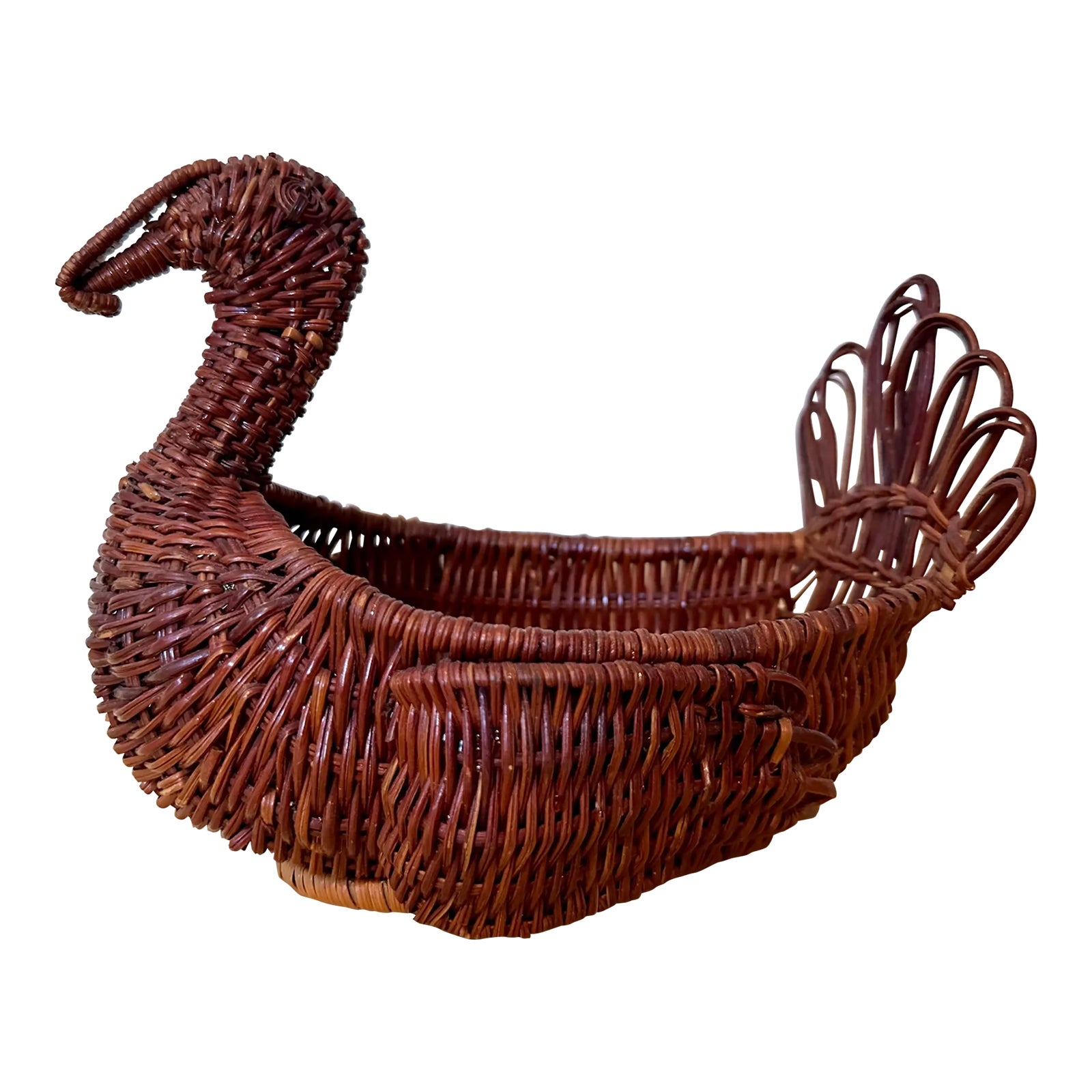 Vintage Bird Basket | Chairish