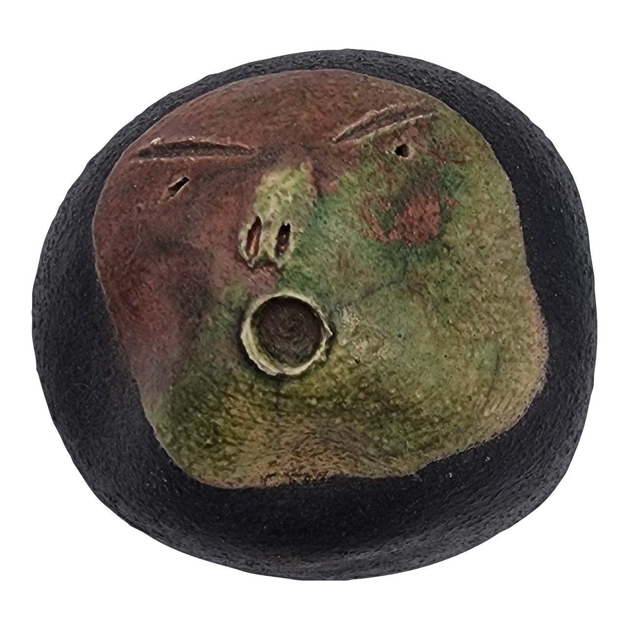 Vintage Deva Spirit Face Sculpture Raku Pottery in the Style of Nan ...