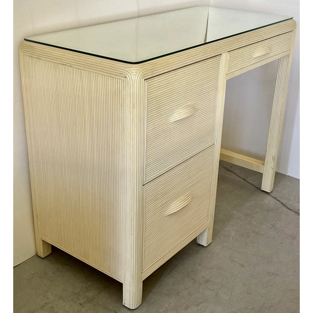 1980's Pencil Reed Writing Desk | Chairish