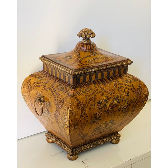 Boca Estate 1970s Baroque Style Treasure Box Tea Caddy | Chairish