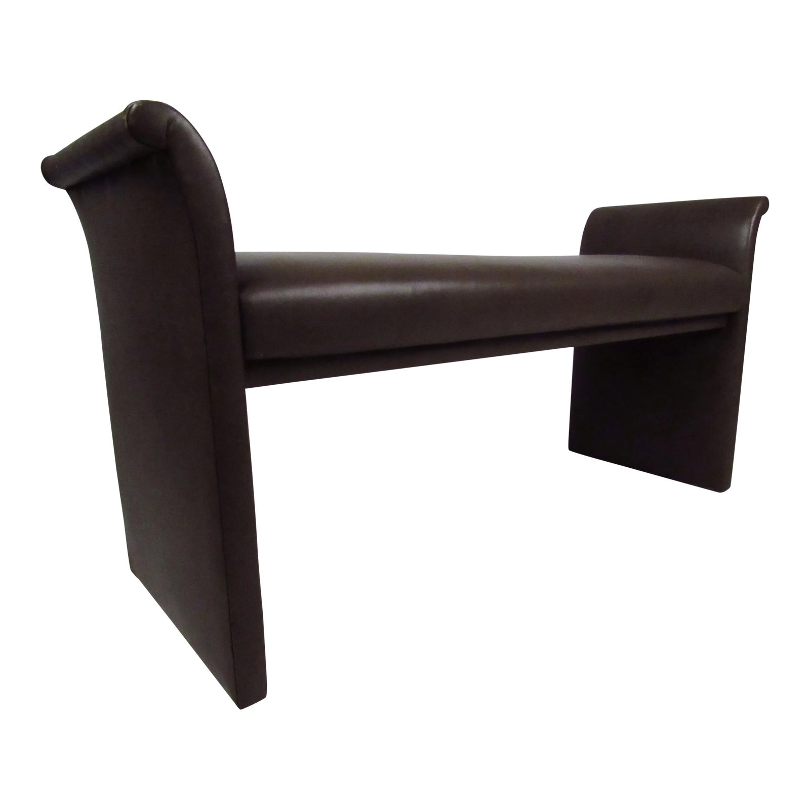 Vintage Modern Vinyl Window Bench | Chairish