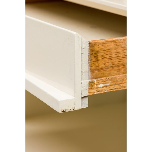 American Contemporary White Two-Tier Concave End Table - A Pair | Chairish