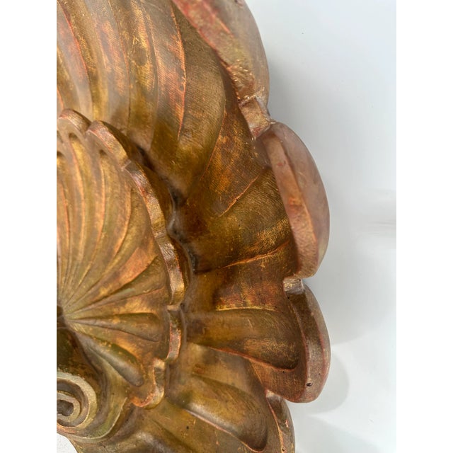 1930s Art Deco Brach-Allen Plaster Shell Wall Mounted Sculpture | Chairish