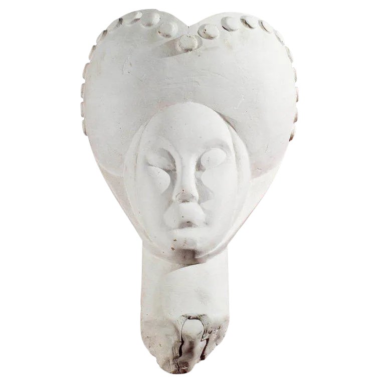 1940s Vintage French Plaster Head Model | Chairish