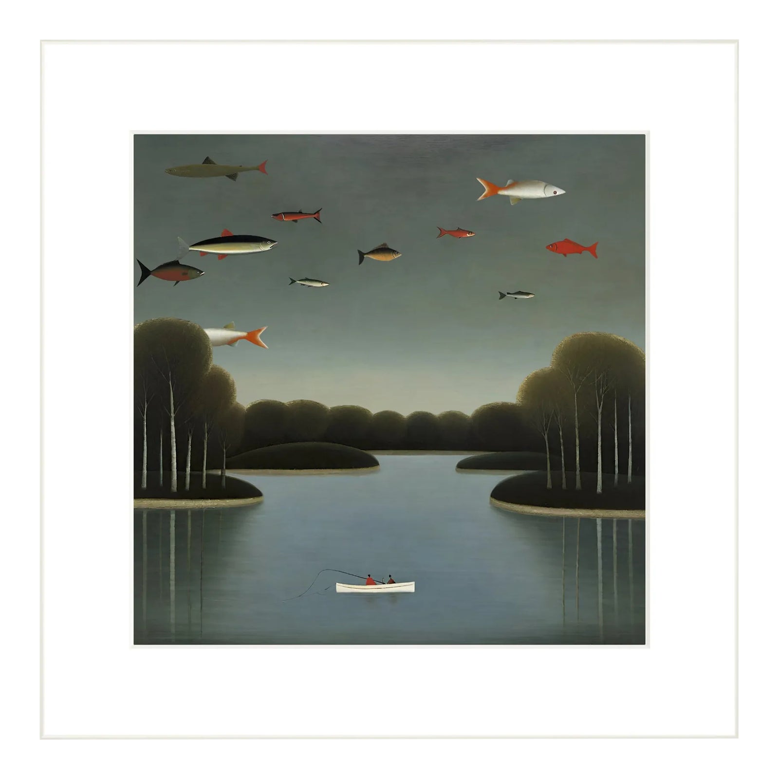 Tuxedo Park Print Shop Fishing Pond | Chairish