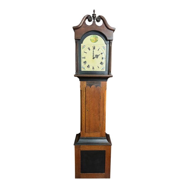 Early 1800s American Pennsylvania Dutch Grandfather Clock | Chairish