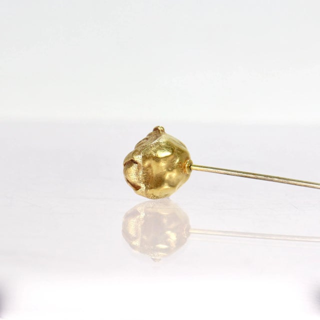 Antique Signed Sloan & Co 14K Gold Figural Bulldog Hat Pin with Ruby ...