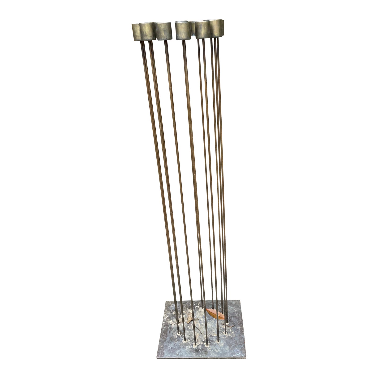 Modern 13 Rod Bronze Sonambient Sculpture by Val Bertoia | Chairish